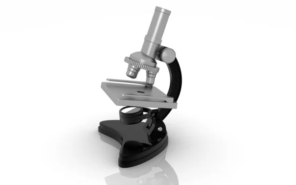 Modern Digital Microscope Isolated White Grey Background Rendering ...