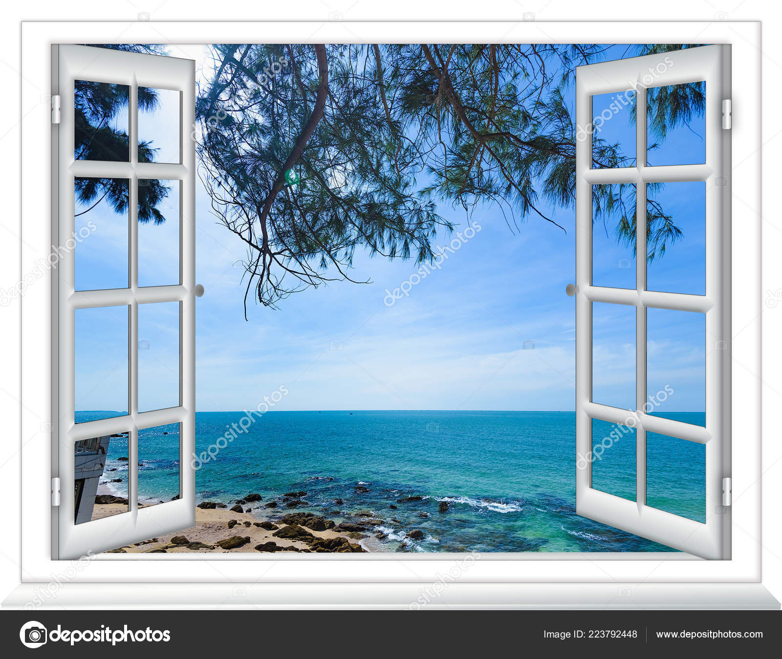 Window View Of Beach
