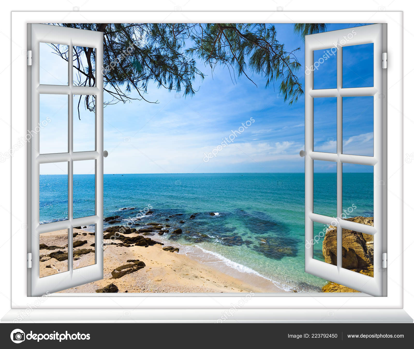 Window View Of Beach