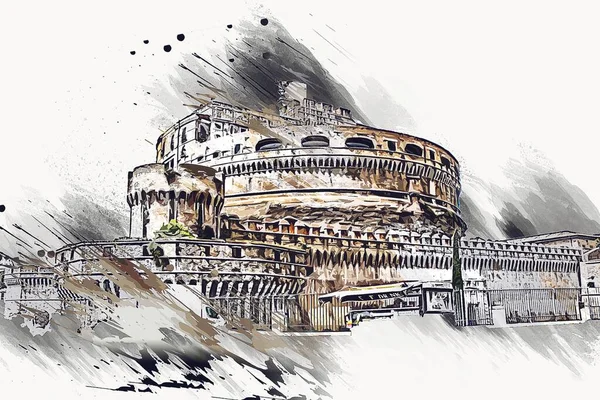 Rome sketch Stock Photos, Royalty Free Rome sketch Images | Depositphotos