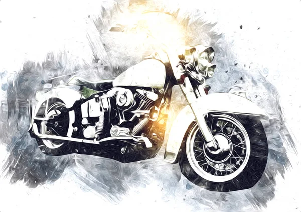 Harley davidson illustration art Stock Photos, Royalty Free Harley ...