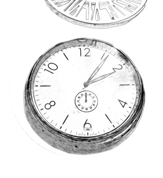 Old Pocket Watch Sketch