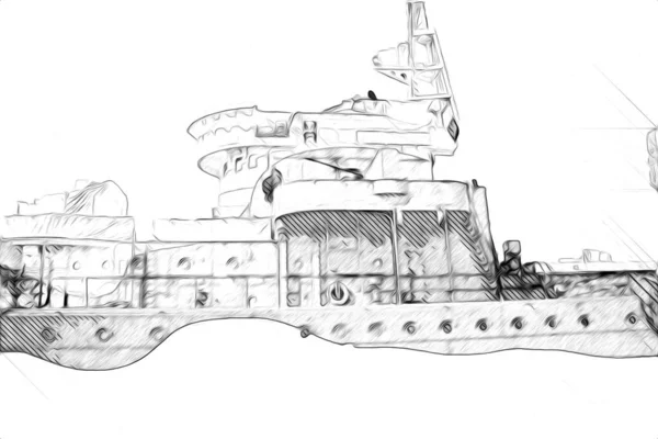 Battle ship outline Stock Photos, Royalty Free Battle ship outline ...