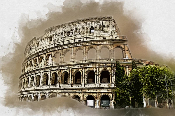 Hand drawing colosseum Stock Photos, Royalty Free Hand drawing ...