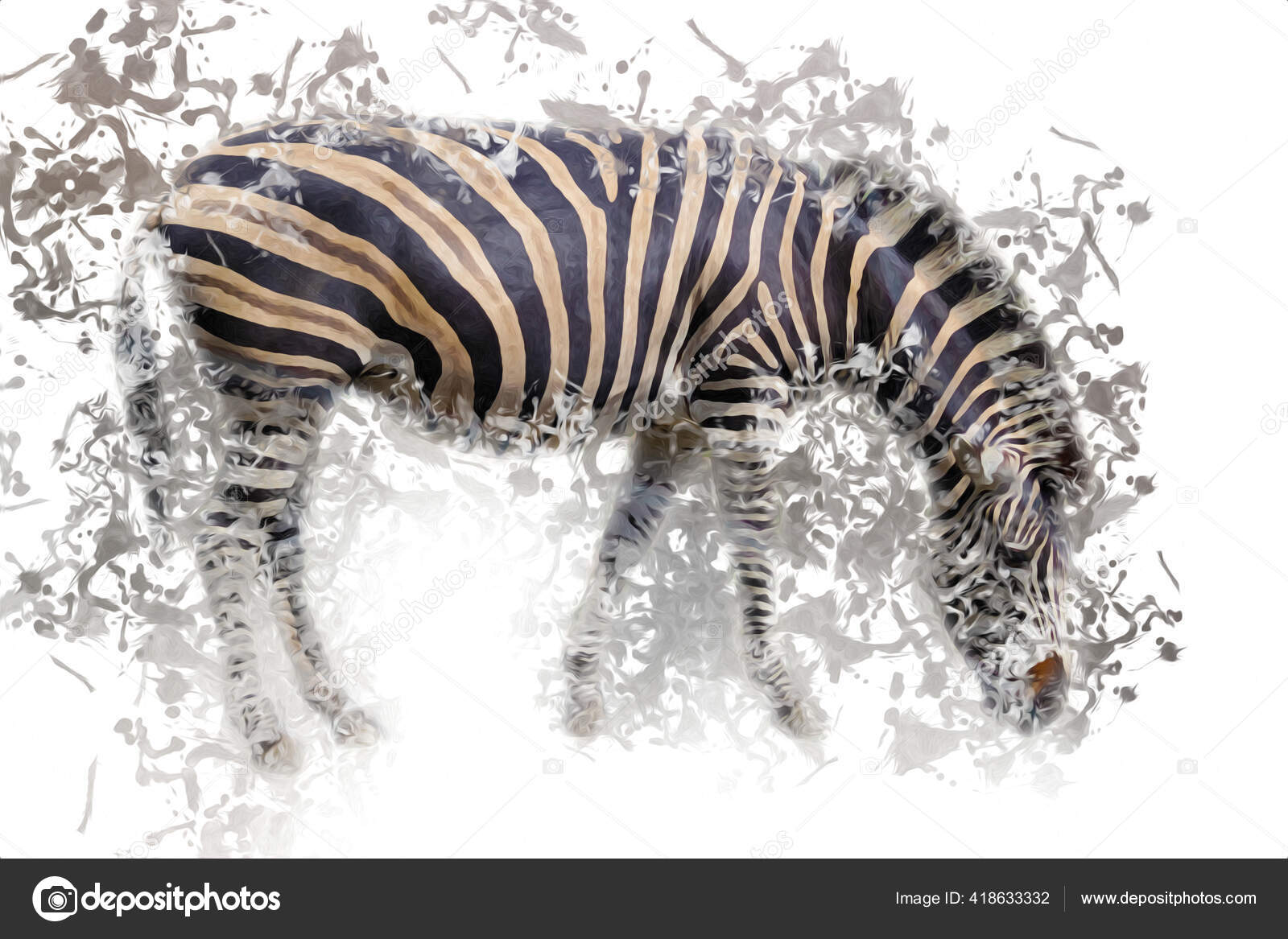 Drawing Zebra Sketch African Mammal Illustration — Stock Photo ...