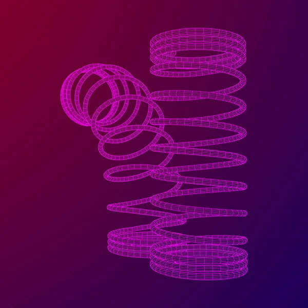 Wireframe helix spring Stock Vector Image by ©newb1 #194111304