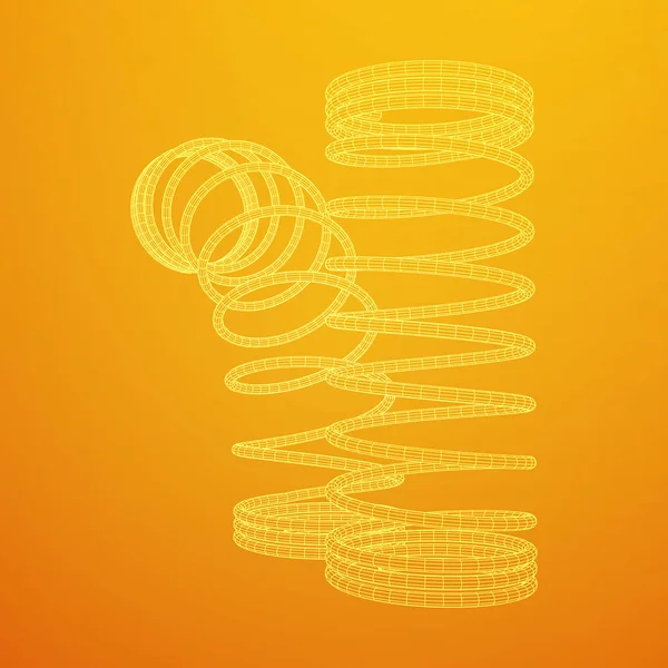 Wireframe helix spring Stock Vector Image by ©newb1 #194111304