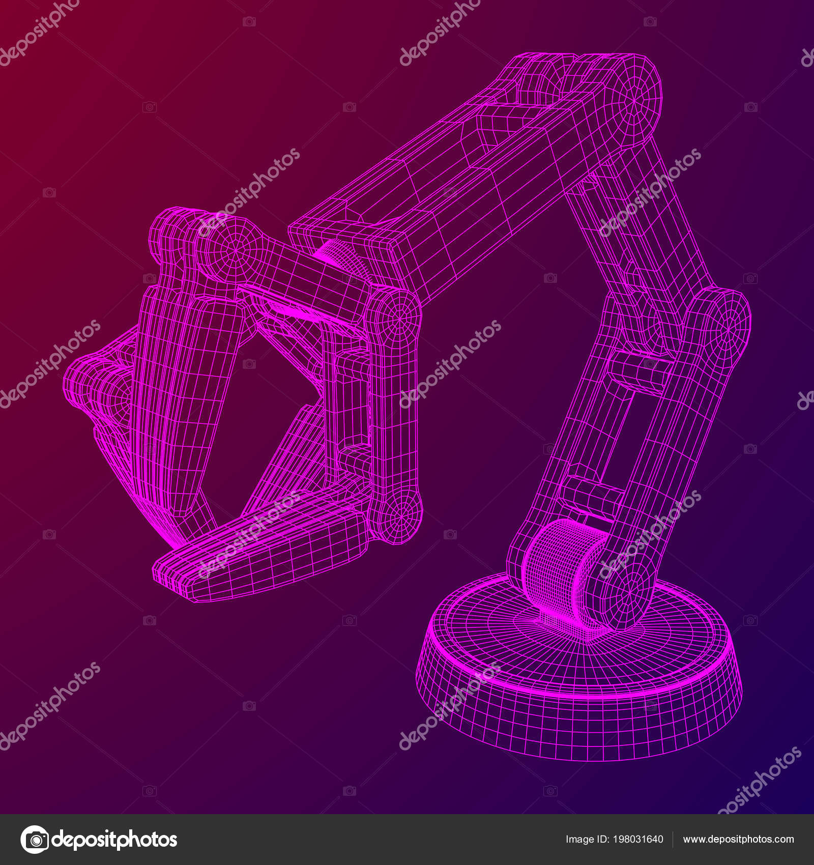 Robotic arm vector Stock Vector by ©newb1 198031640