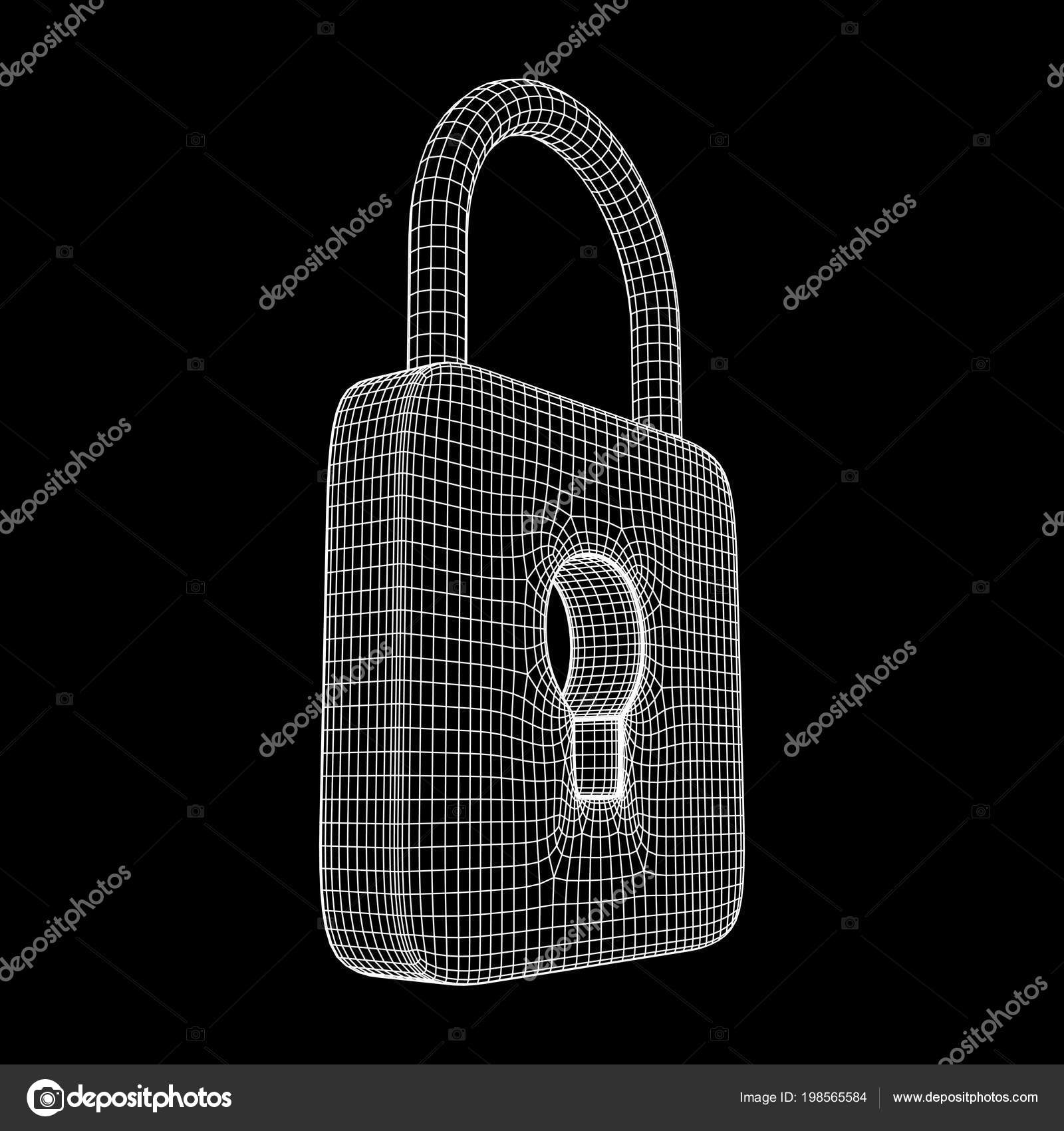 Padlock cyber security concept Stock Vector by ©newb1 198565584
