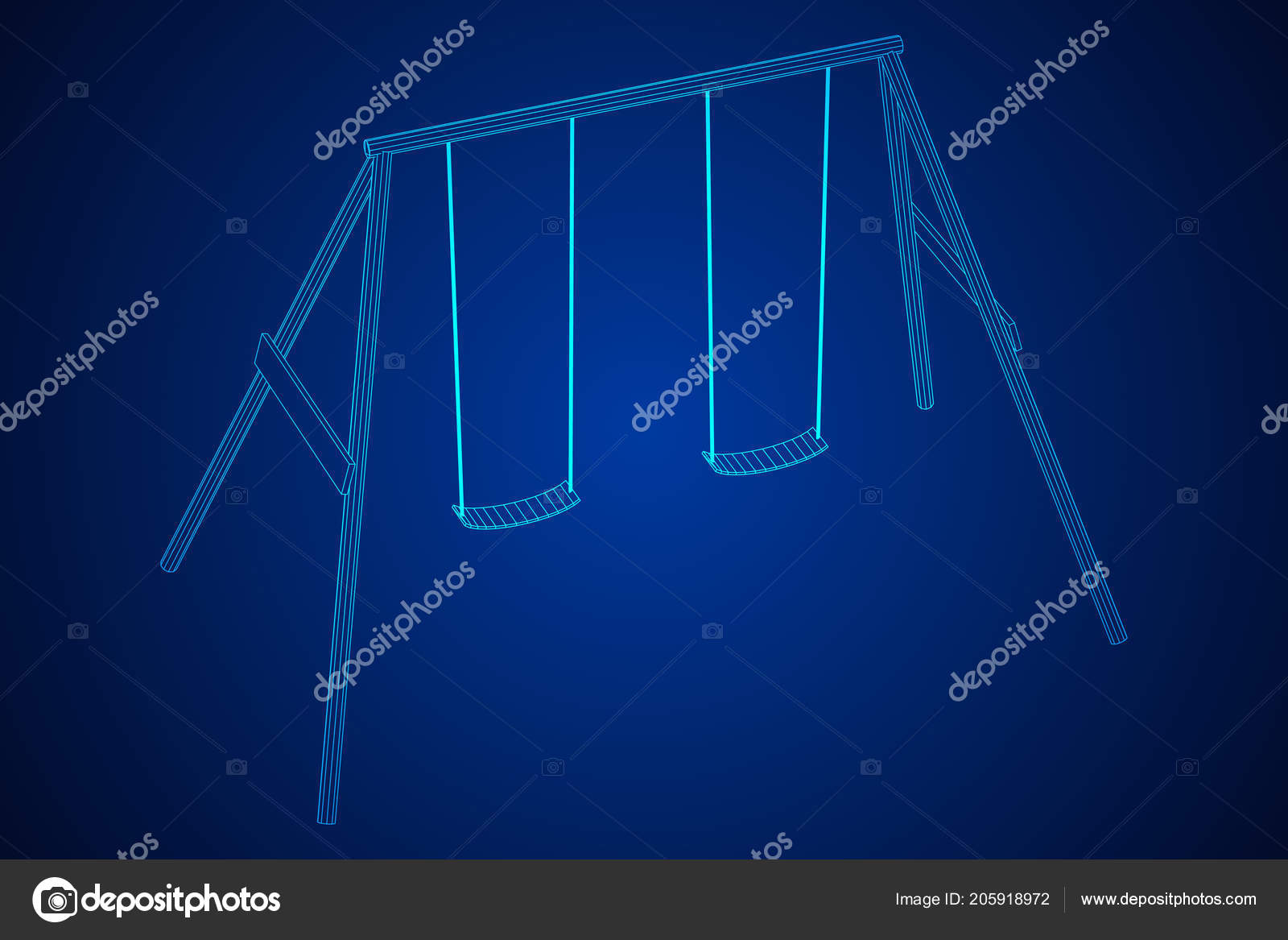 Kids swing model vector Stock Vector by ©newb1 205918972