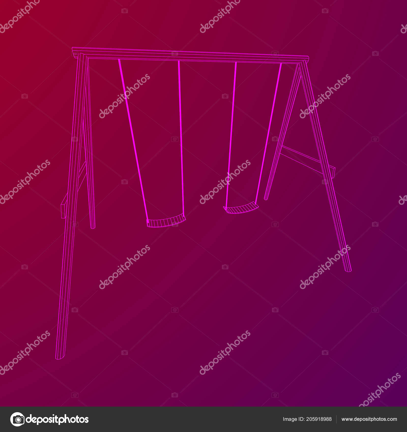 Kids swing model vector Stock Vector by ©newb1 205918988