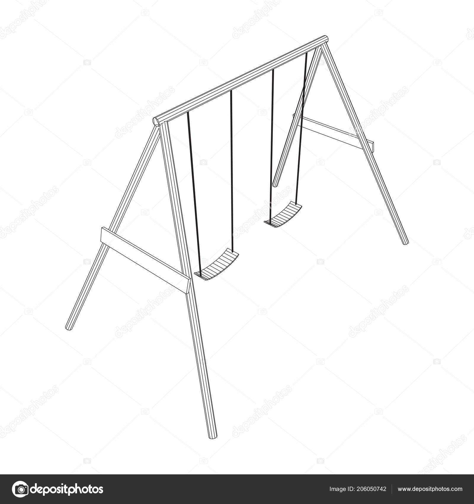 Kids swing model vector Stock Vector by ©newb1 206050742