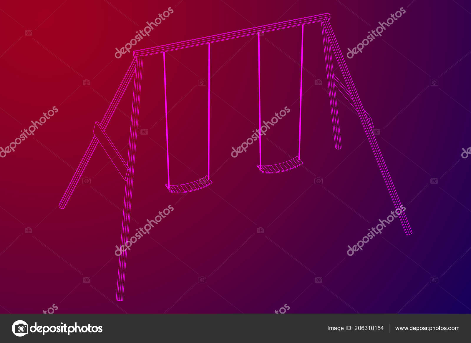 Kids swing model vector Stock Vector by ©newb1 206310154