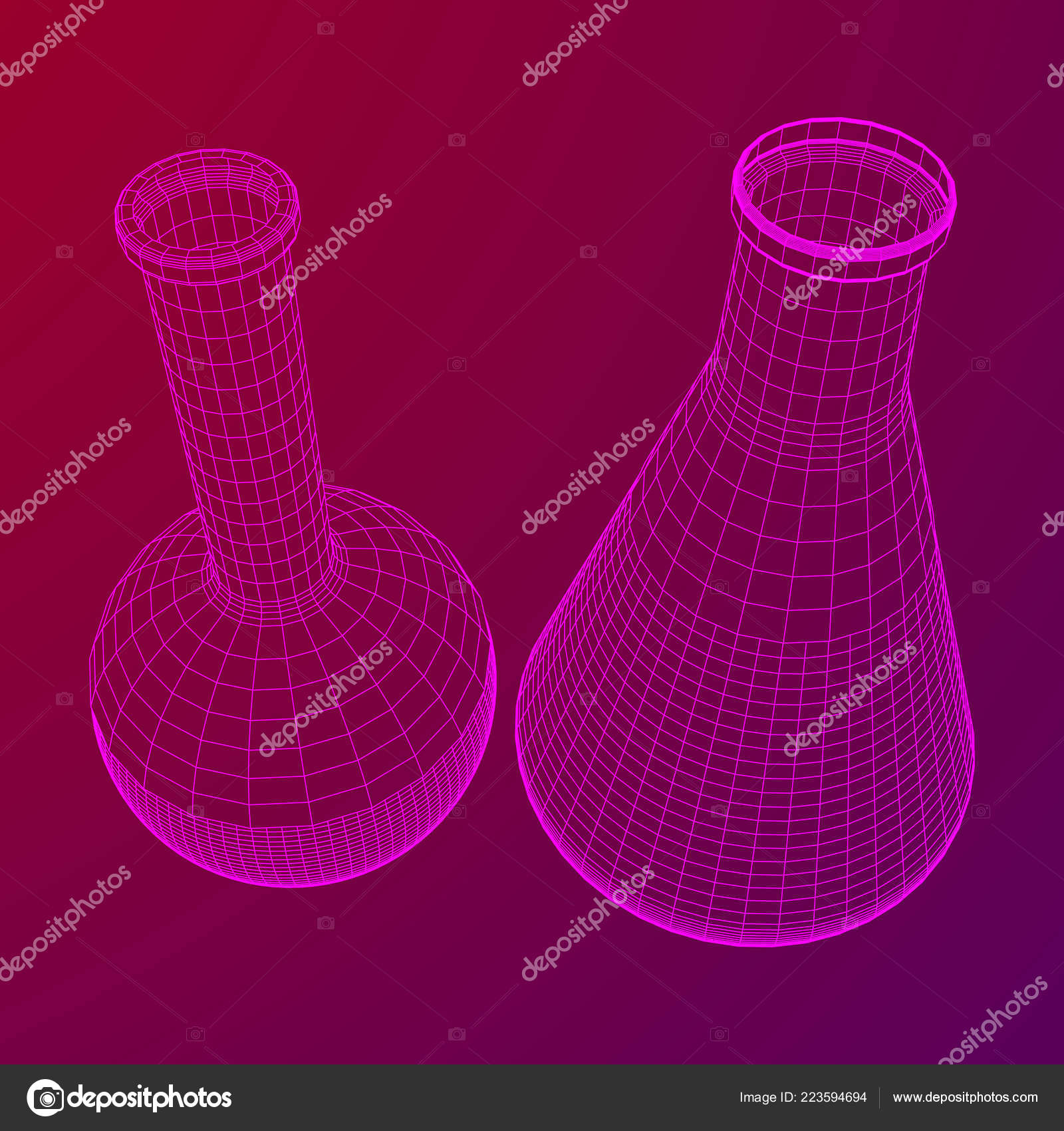 Test tube low poly wireframe mesh Stock Vector Image by ©newb1 #223594694
