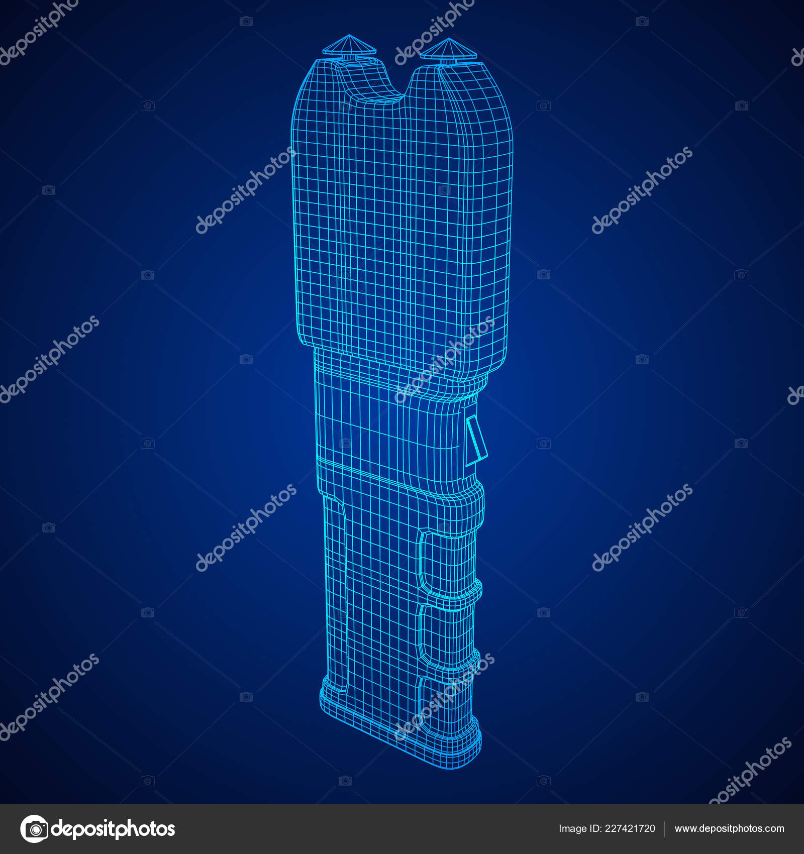 Police electro shocker taser stun gun Stock Vector by ©newb1 227421720