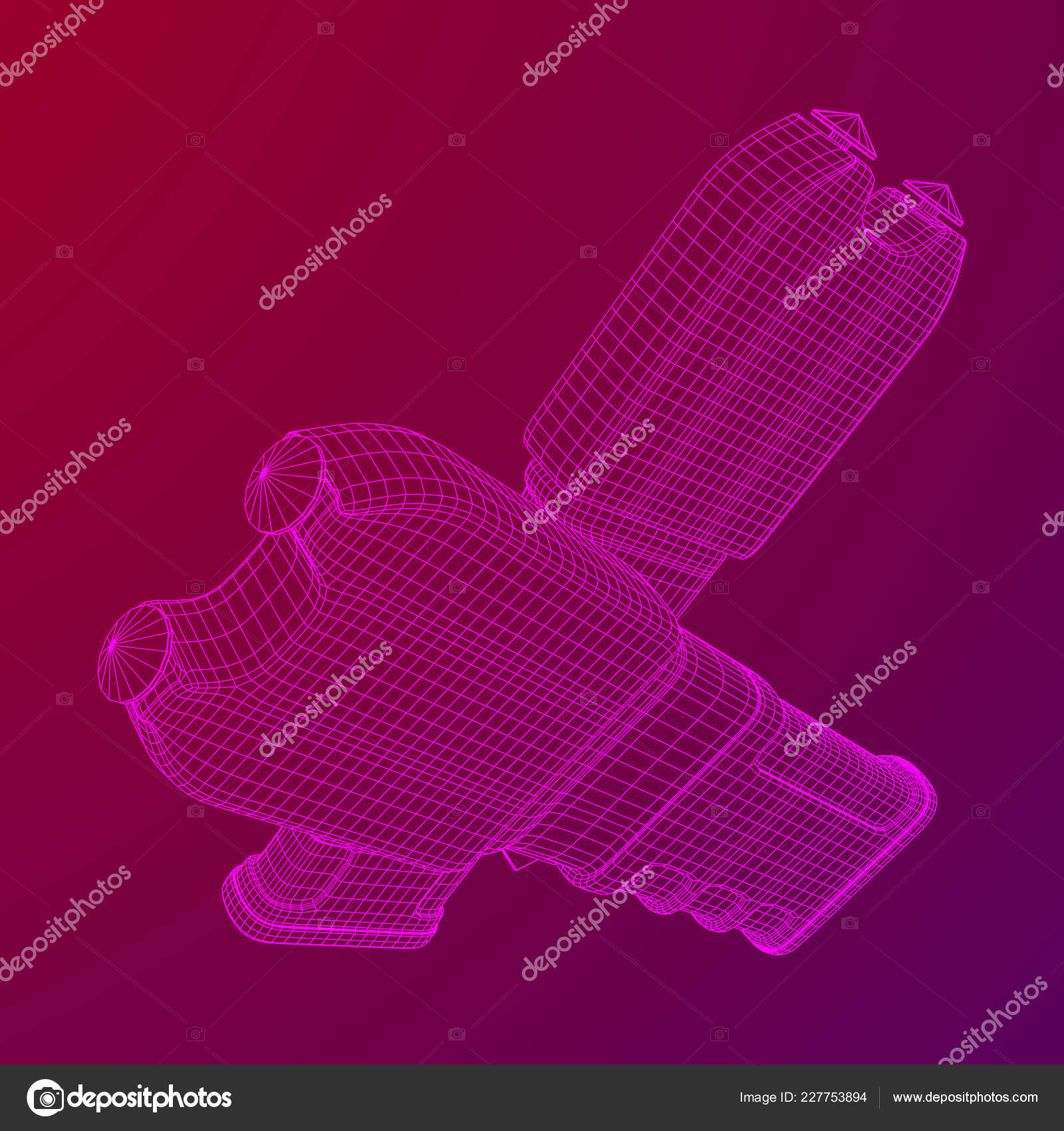 Police electro shocker taser stun gun Stock Vector by ©newb1 227753894