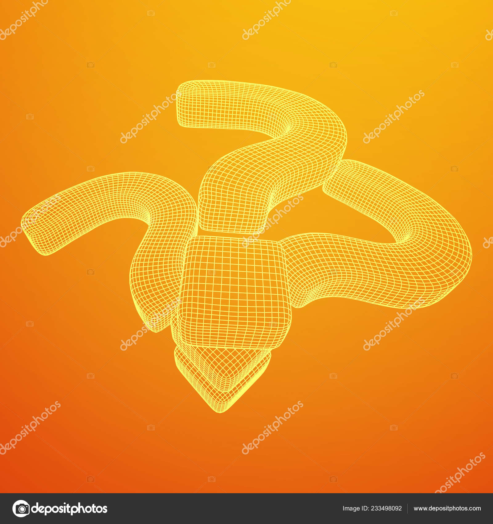 Question mark abstract mesh Stock Vector by ©newb1 233498092