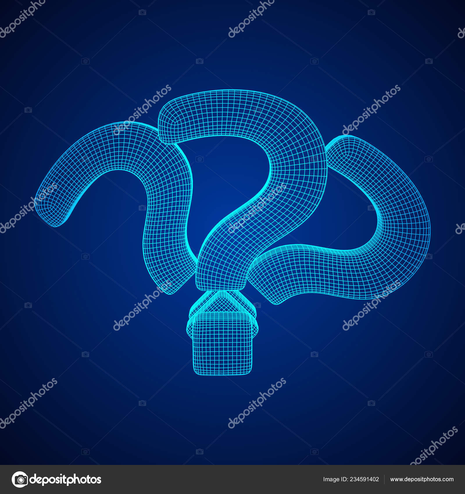 Question mark abstract mesh Stock Vector Image by ©newb1 #234591402