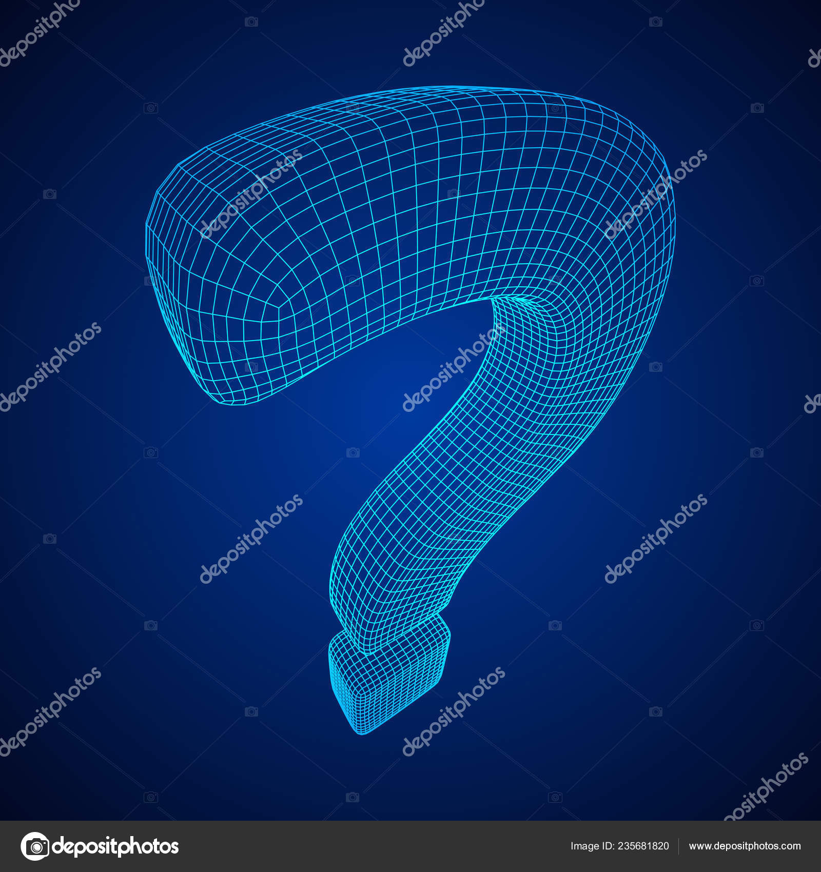 Question mark abstract mesh Stock Vector by ©newb1 235681820