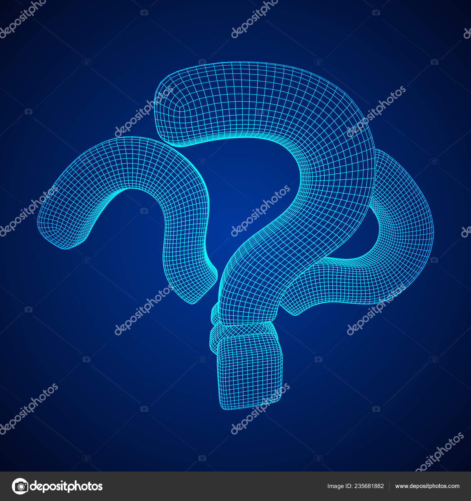 Question mark abstract mesh Stock Vector Image by ©newb1 #235681882