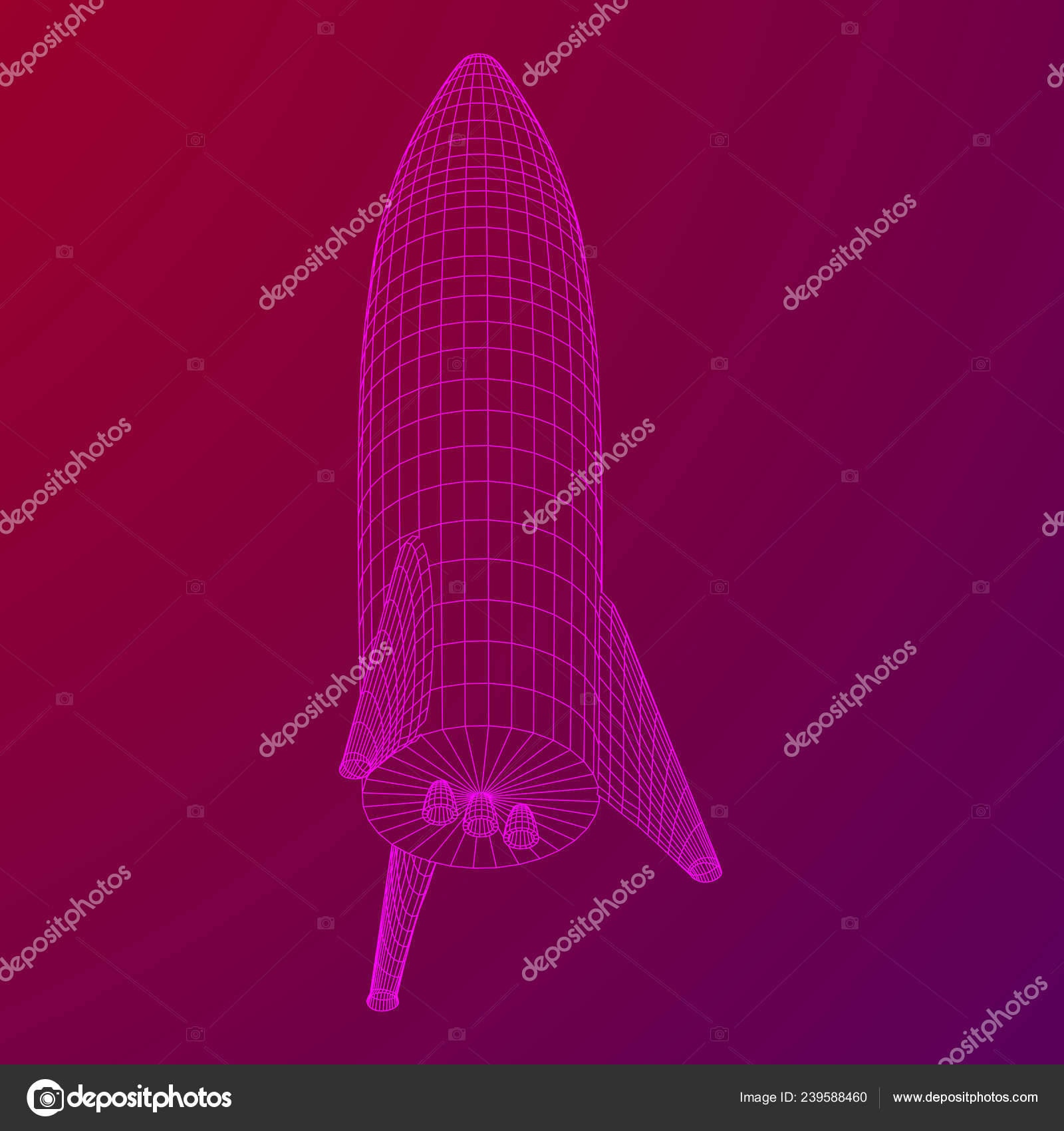 Modern Rocket Ready to Launch Stock Vector by ©newb1 239588460