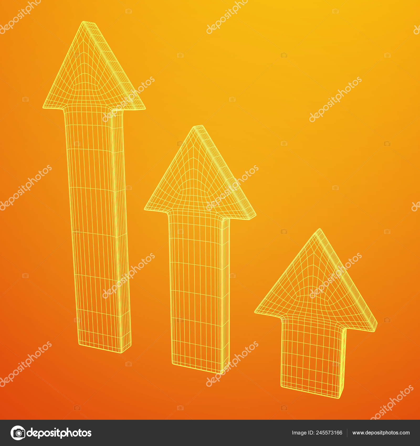 Wireframe arrow low poly Stock Vector Image by ©newb1 #245573166