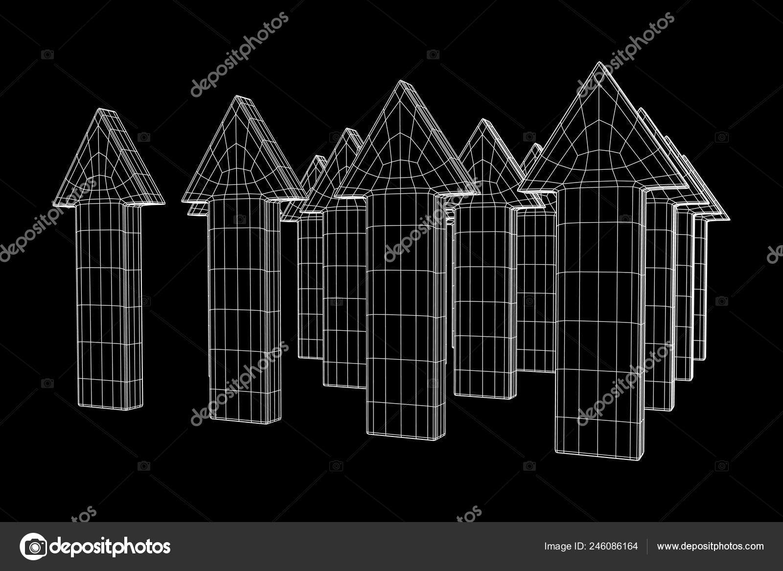 Wireframe arrow low poly Stock Vector Image by ©newb1 #246086164
