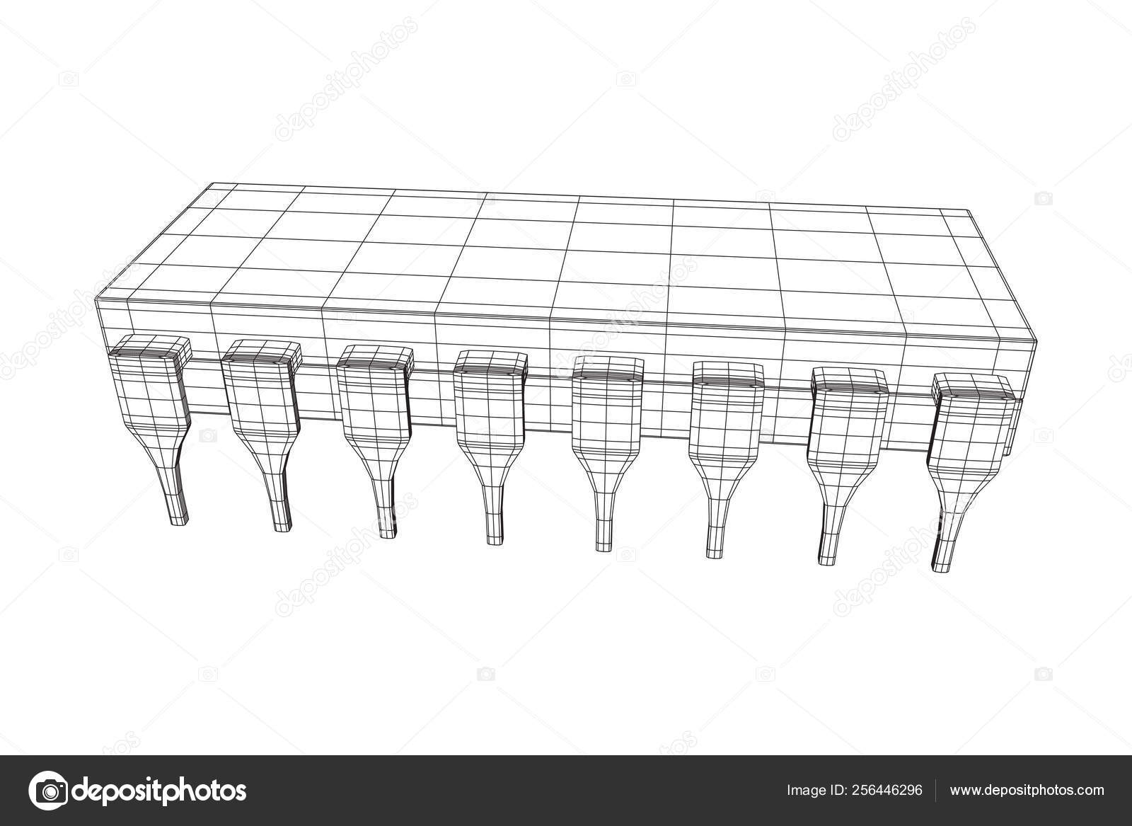 Micro-chip quantum processor Stock Vector by ©newb1 256446296