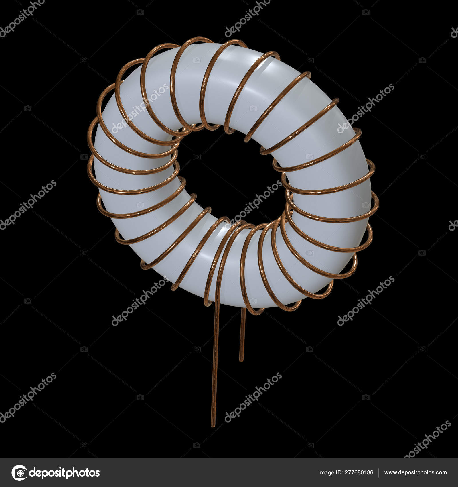 Toroidal Coil Inductor Stock Photo by ©newb1 277680186