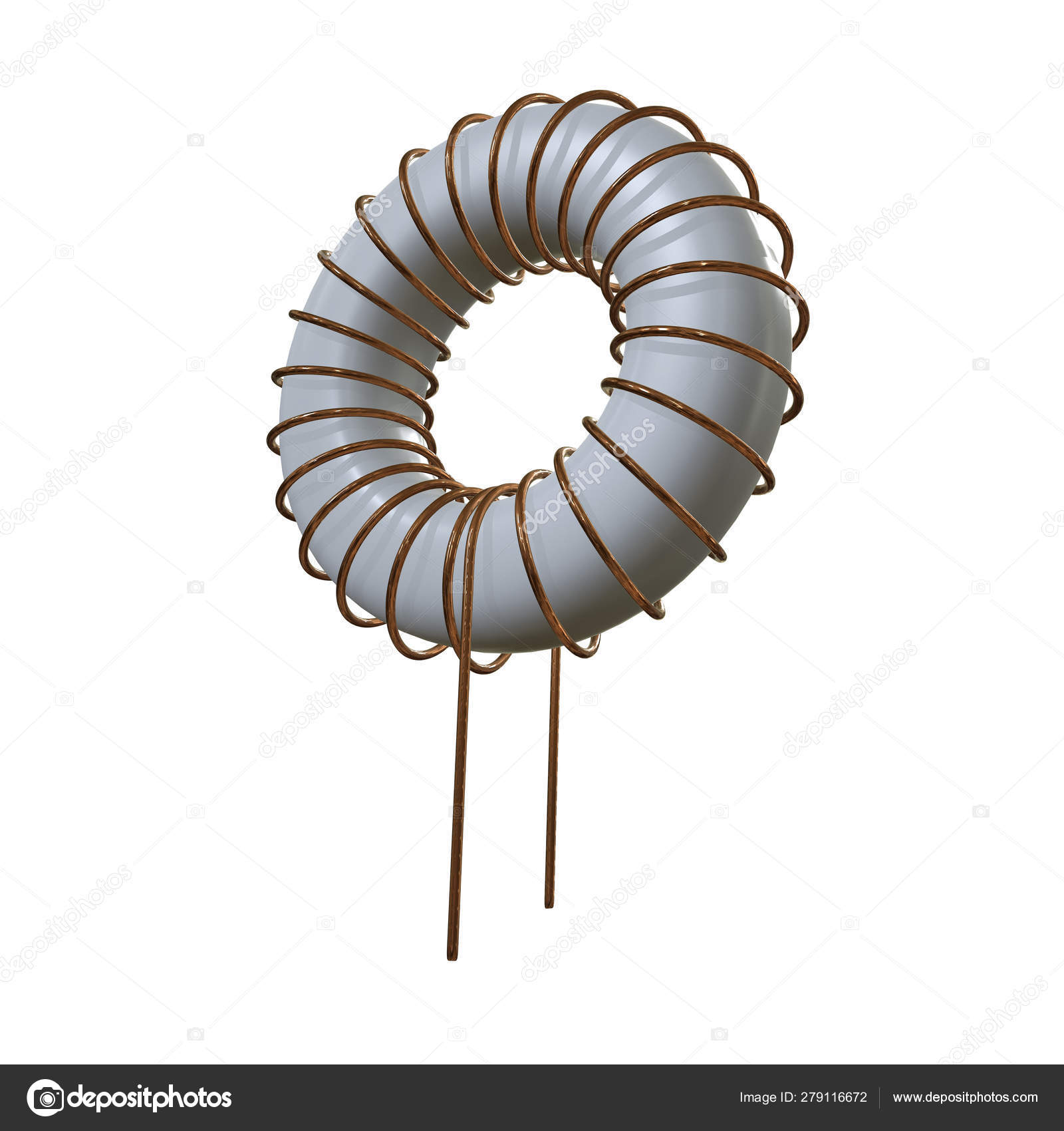 Toroidal Coil Inductor Stock Photo by ©newb1 279116672