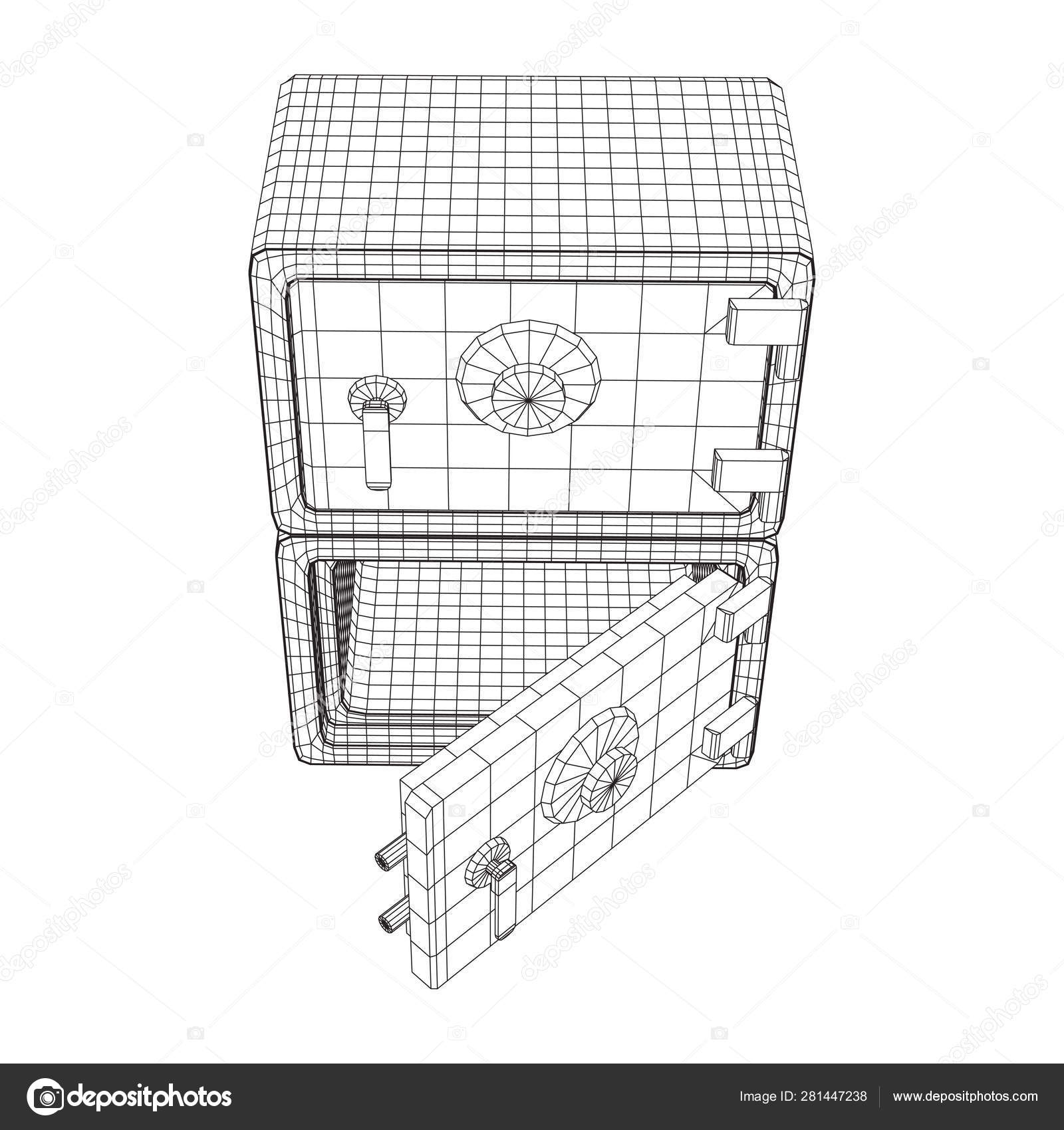 Banco bóveda vector seguro Vector de stock #281447238 de ©newb1