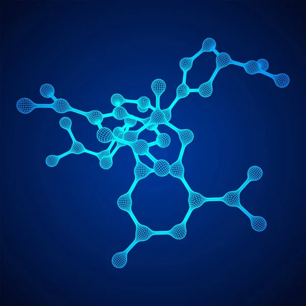 Wireframe Mesh Molecule Connection Structure Stock Vector By ©newb1 281564066