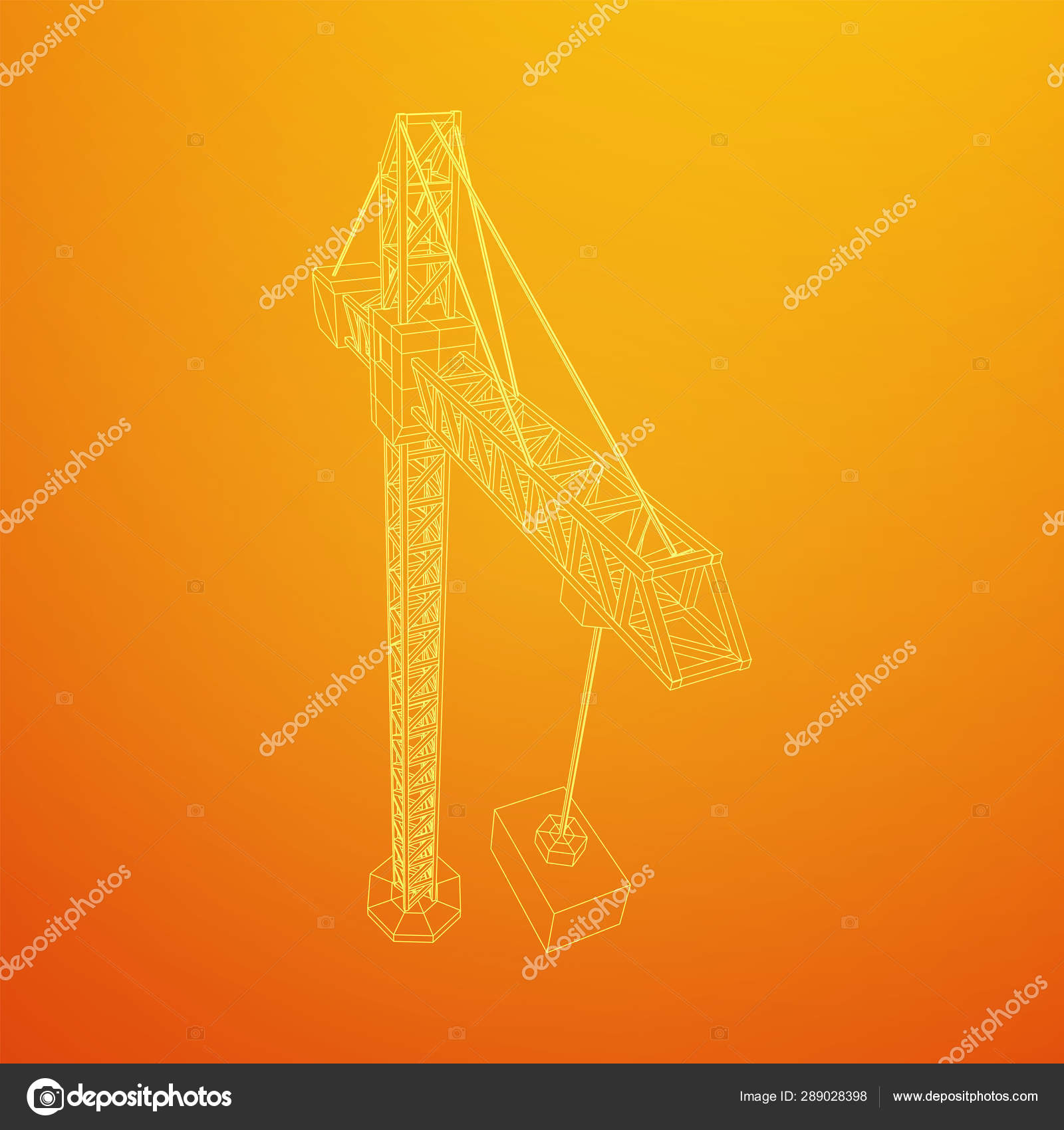 Bangunan konstruksi menara derek Vektor Stok oleh ©newb1 289028398