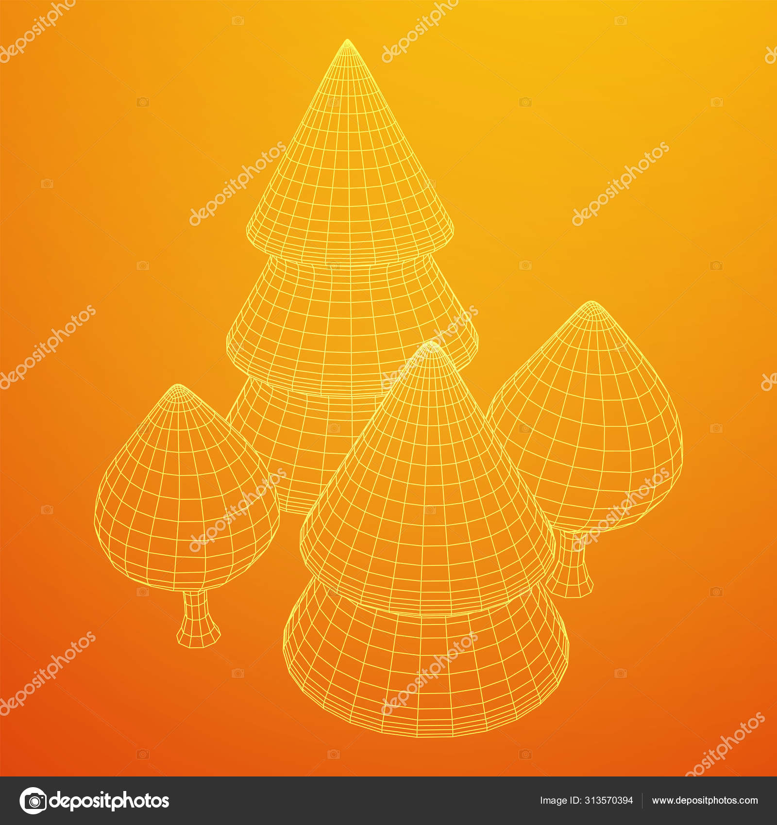 Mesh image of trees. Low poly background. Stock Vector Image by ©newb1 ...