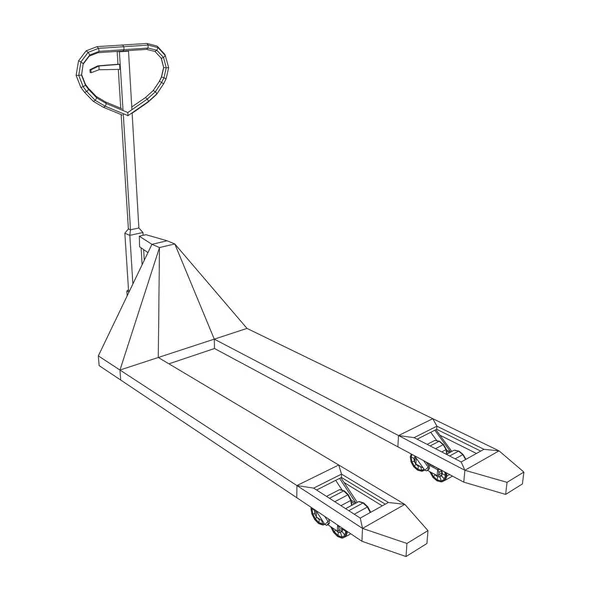 Hand Pallet Jack Lift Pallet Stacked Goods Cardboard Boxes Manual Stock ...