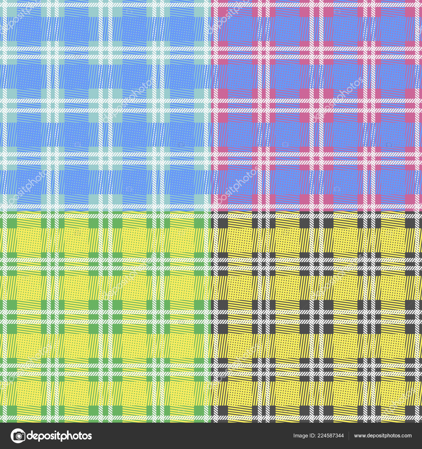 Lumberjack Pattern Background Soft Pastel Colors Set — Stock Vector ...