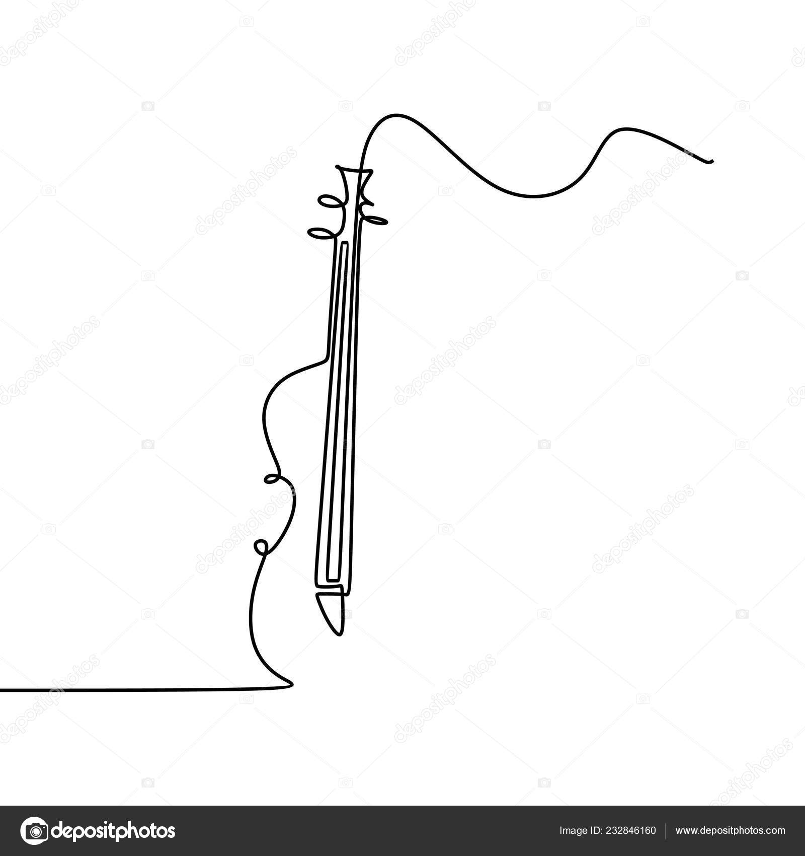 Cello One Line Drawing Vector Illustration New Minimalism Style Music ...