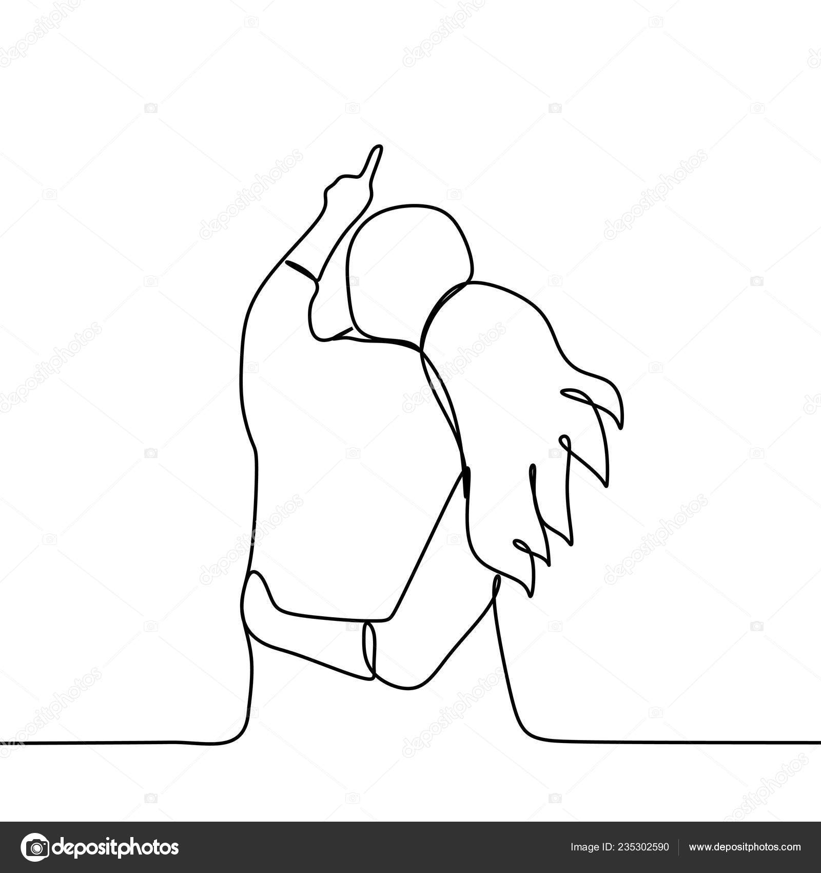 Continuous Line Drawing Vector Illustration Isolated White Background ...