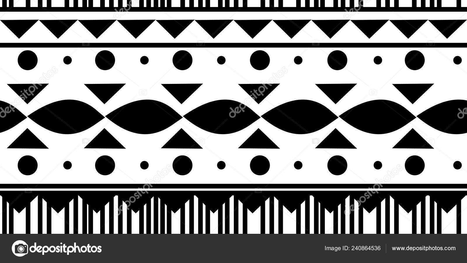 African Patterns Black And White