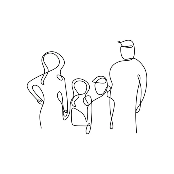 Line drawing family Vector Art Stock Images | Depositphotos