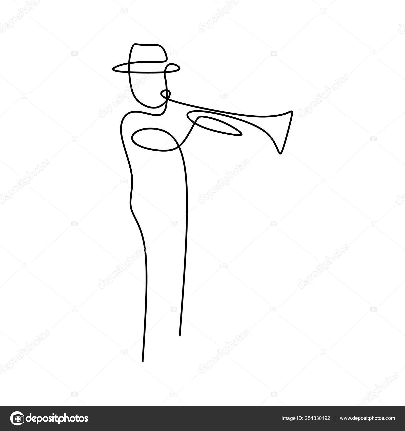 Simple Trumpet Drawing