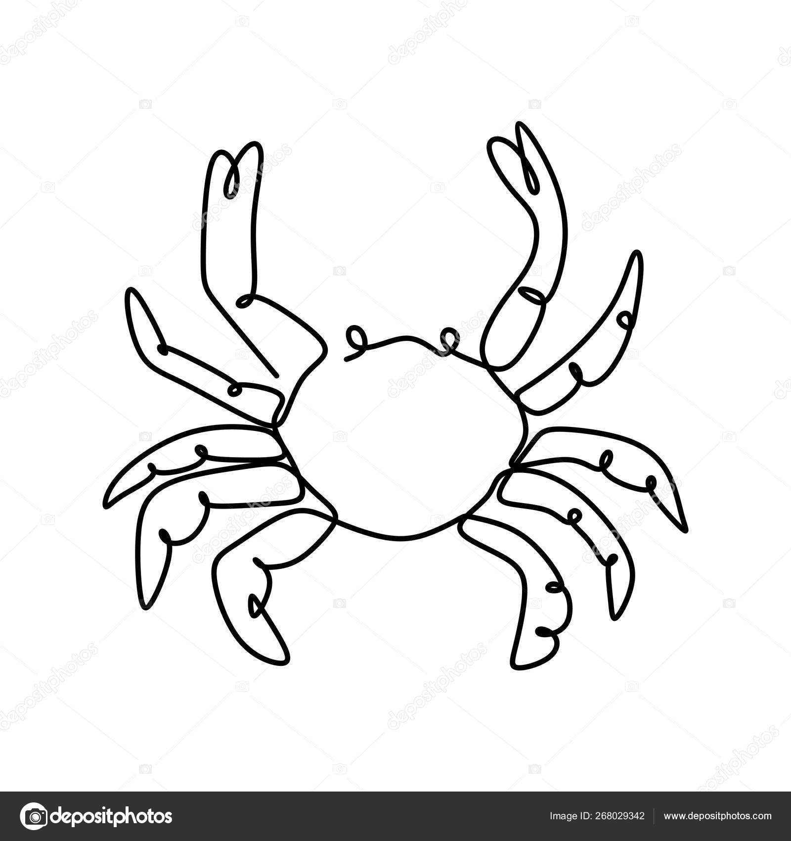 Crab Line Drawing