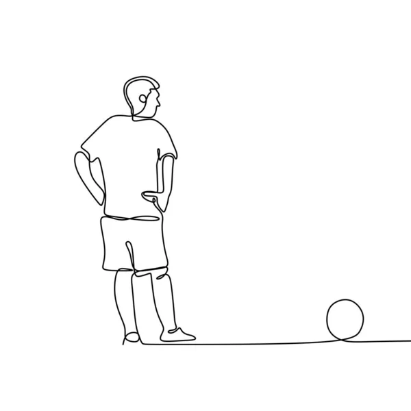 Soccer Player Standing Drawing