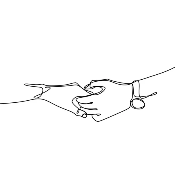 Continuous line Helping hand concept. Gesture, sign of help and hope ...