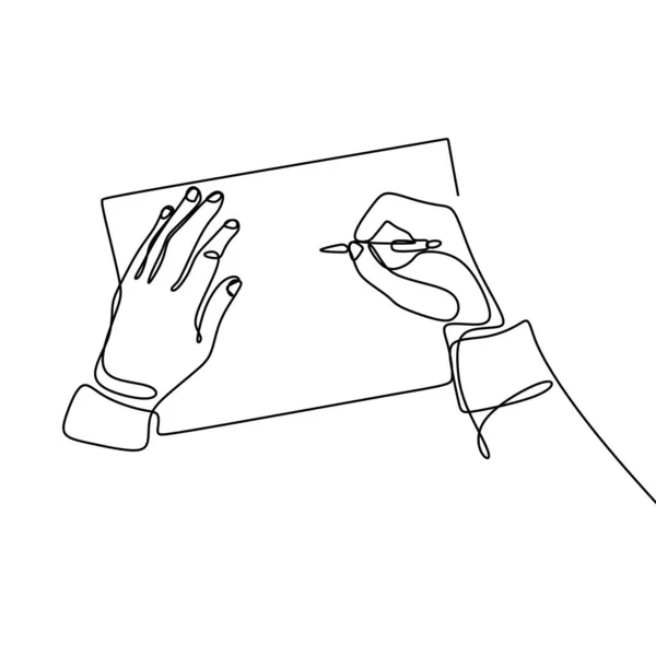 Handwriting One Line Drawing Coffee Paper Stock Vector Image by ...