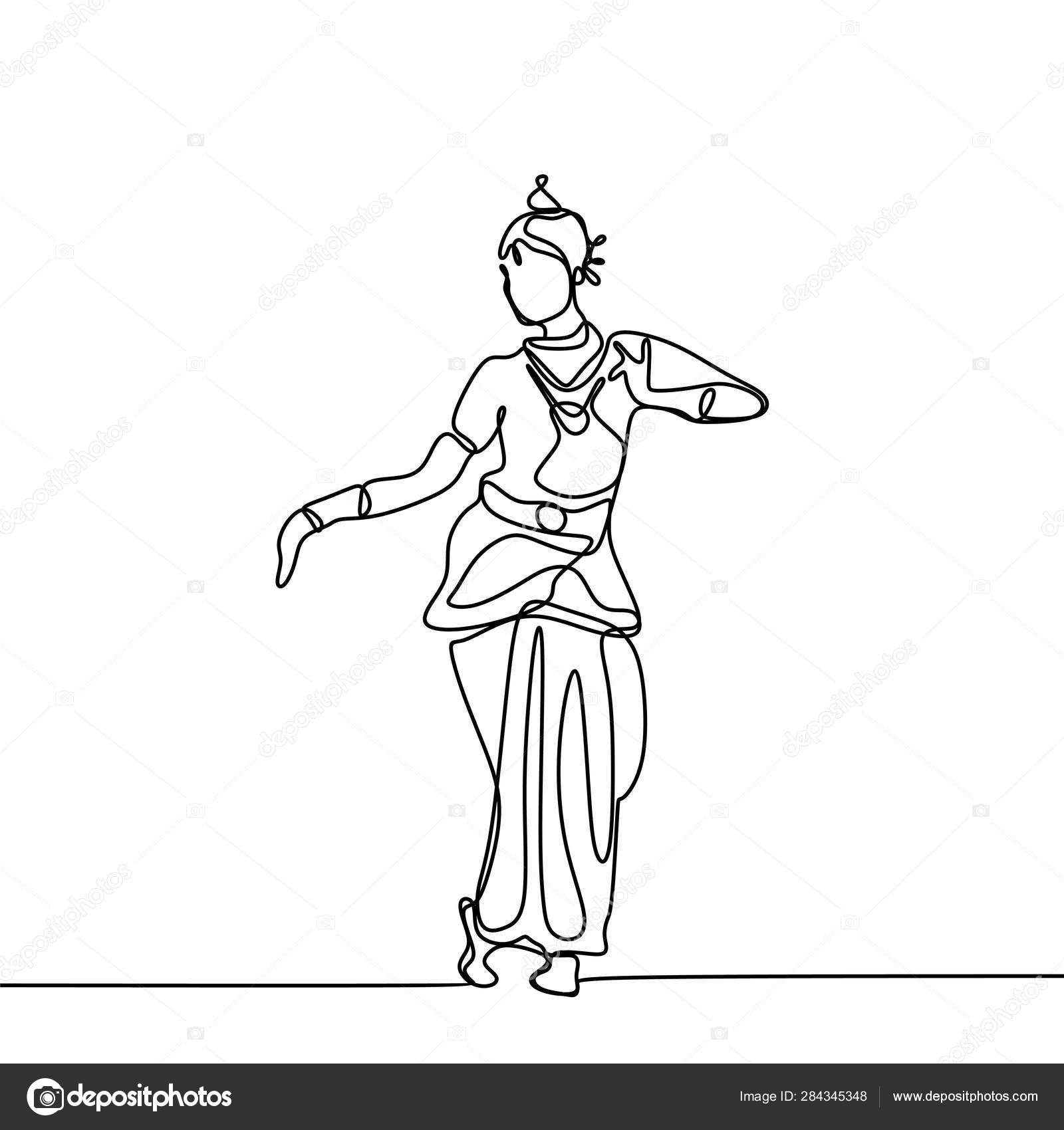 Indian Dancer Drawing