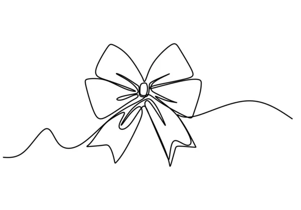 One line drawing of ribbon minimalism drawing vector illustration ...