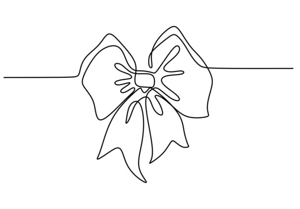 One line drawing of ribbon minimalism drawing vector illustration ...
