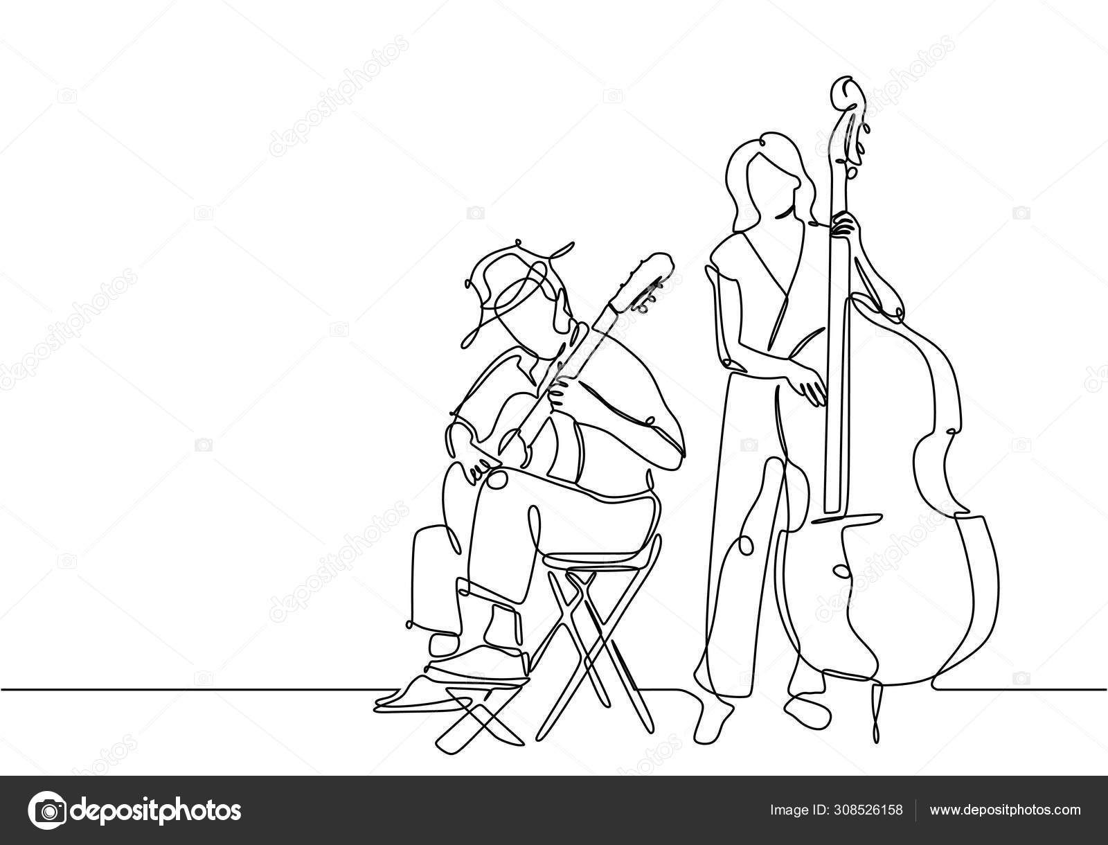 Double Bassoon Instrument Drawing