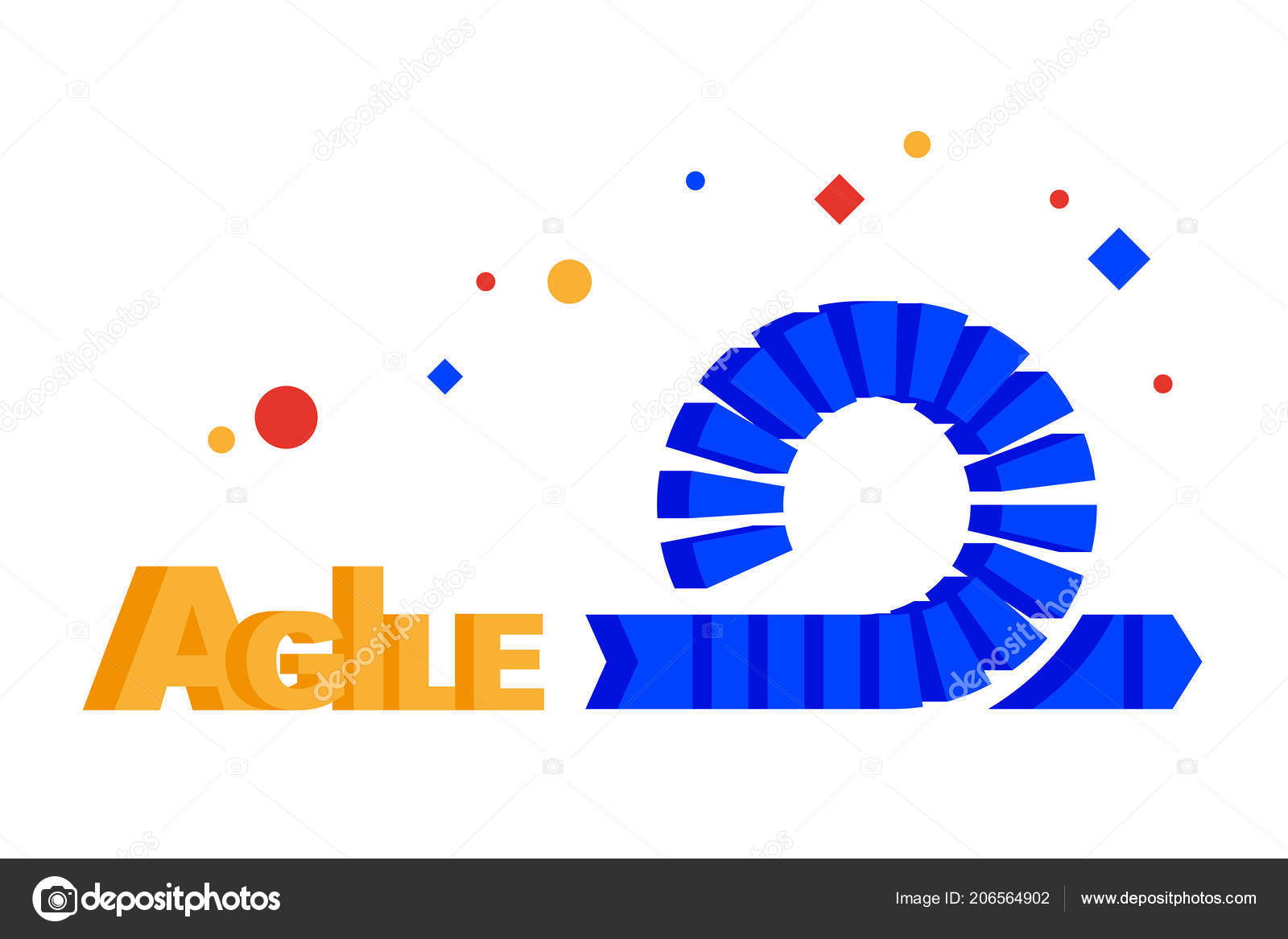 Agile Development (scrum, kanban, devops). Symbol concept. Stock Vector ...